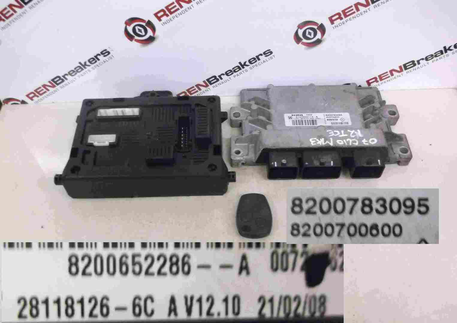 Renault Clio 2005-2012 12 16v TCE Turbo ECU Set Kit UCH BCM Key Fob | Store