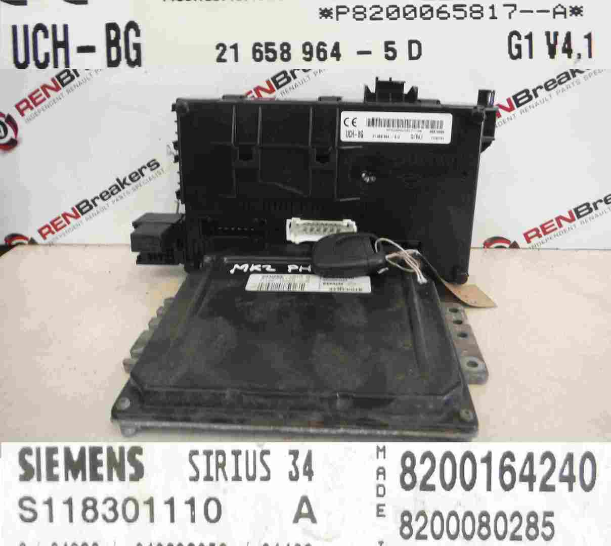 Renault Clio MK2 2001-2006 16 16v ECU Set Kit UCH BCM BSI Key | Store
