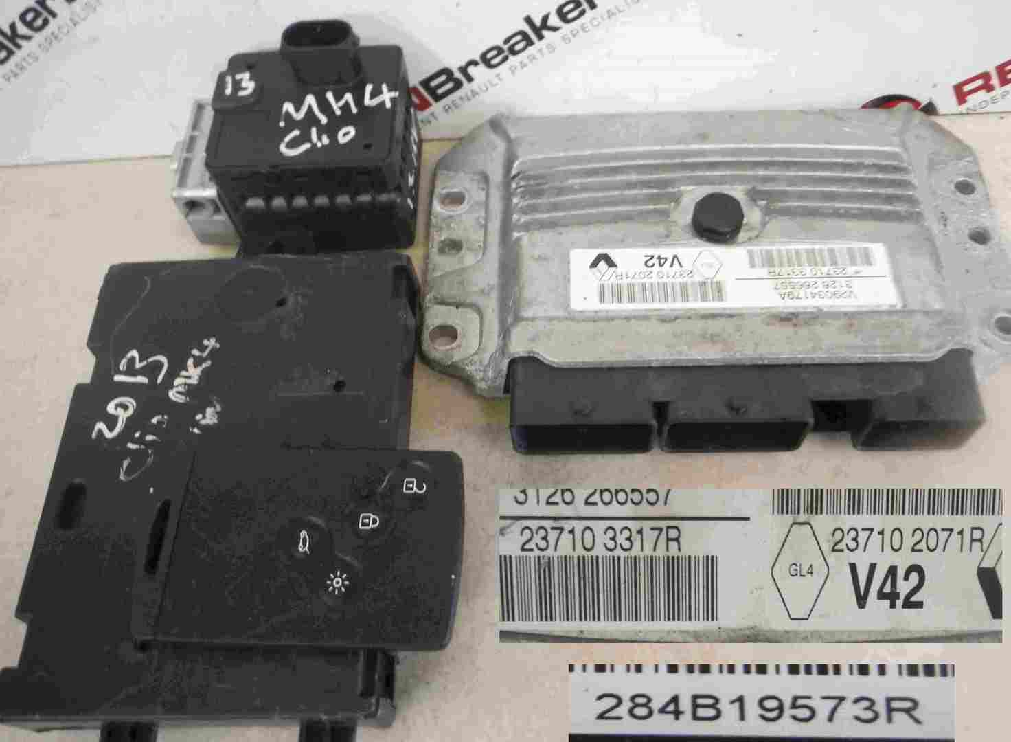 Renault Clio MK4 2013-2019 ECU SET UCH BCM Immobiliser Key Card | Store