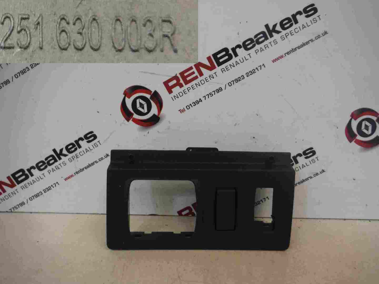 Renault Laguna 2007-2010 Dashboard Trim Headlight Adjuster Switch panel ...