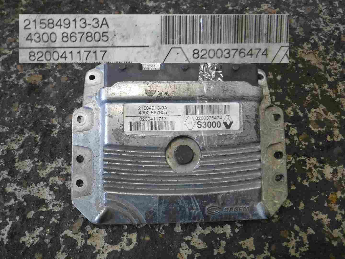 Renault Modus 2004-2008 14 16 16v ECU Engine Control Unit 8200376474 ...